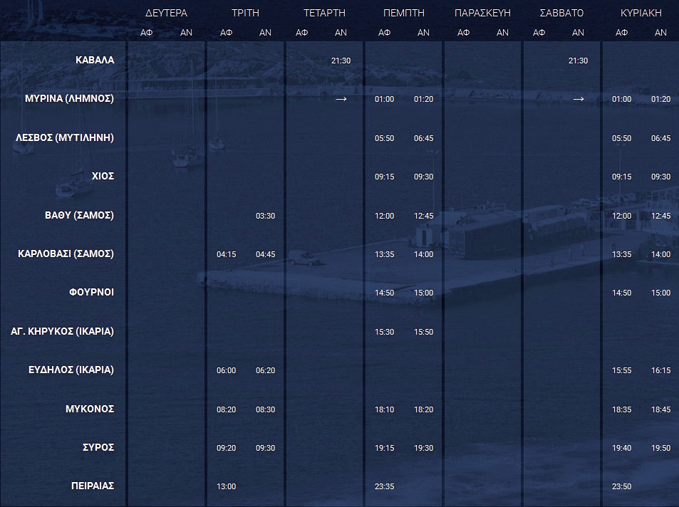 New Port Karlovassi: Δρομολογια για τον Νομο Σαμου απο 03 Οκτωβριου εως ...
