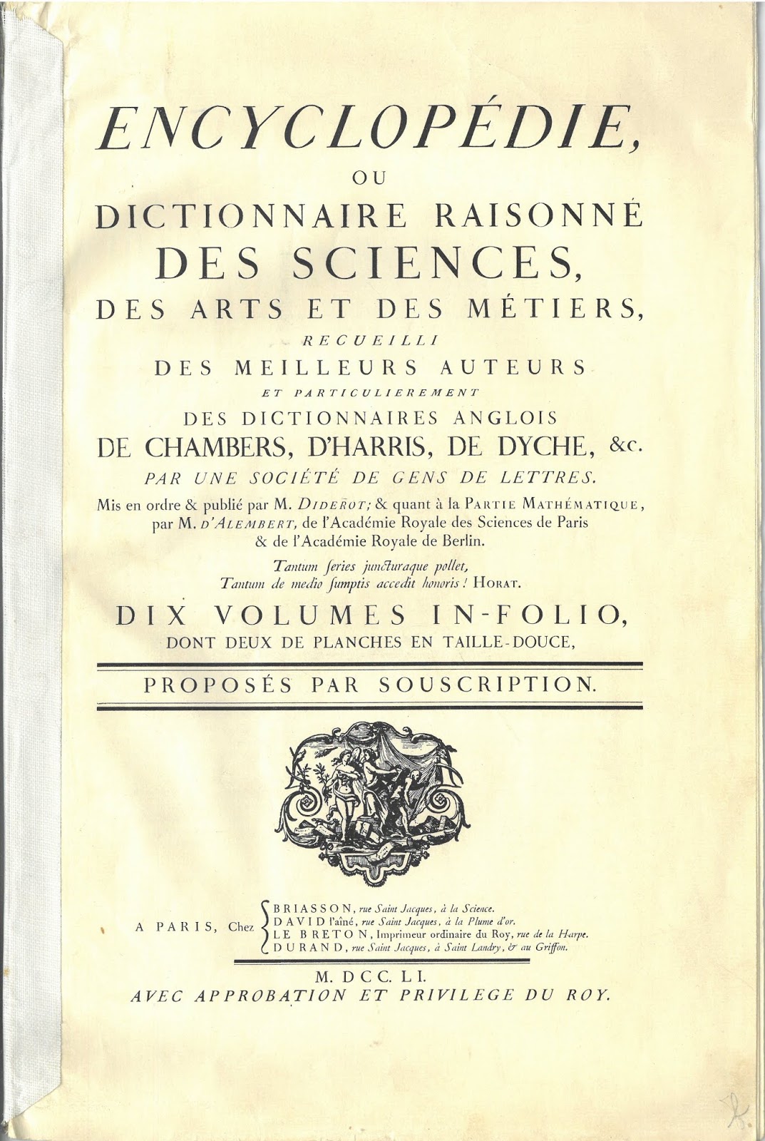 By Denis Diderot The Encyclopedia