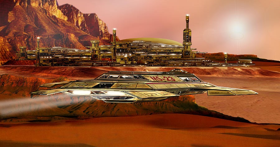 Mars colony by Bill Wright | human Mars