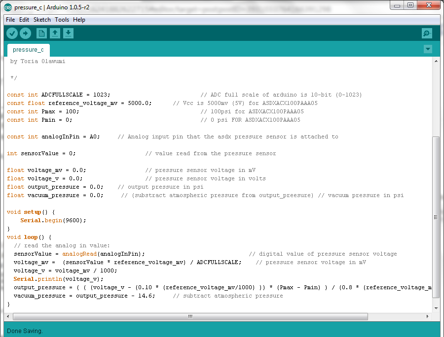 Vikipedia Electronics Lab: Programming the ASDXACX100PAAA05 pressure sensor