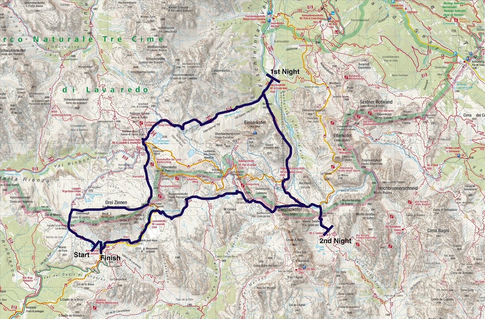 Peak2Pic: סקירת שביל Tre Cime