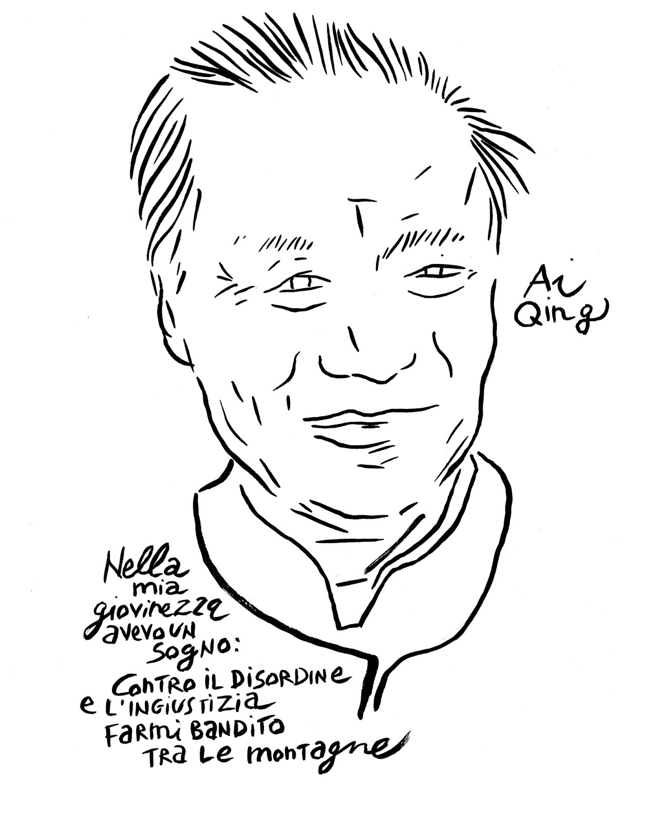 Portrait of Ai Qing - ChannelDraw