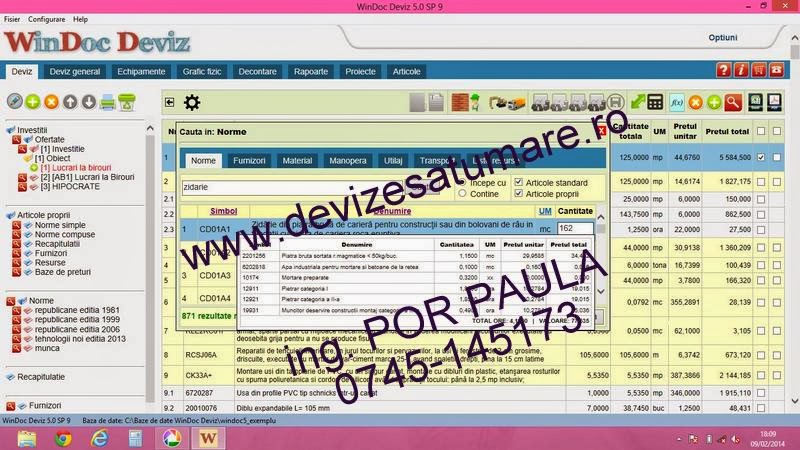 DEVIZE - Costul unei constructii