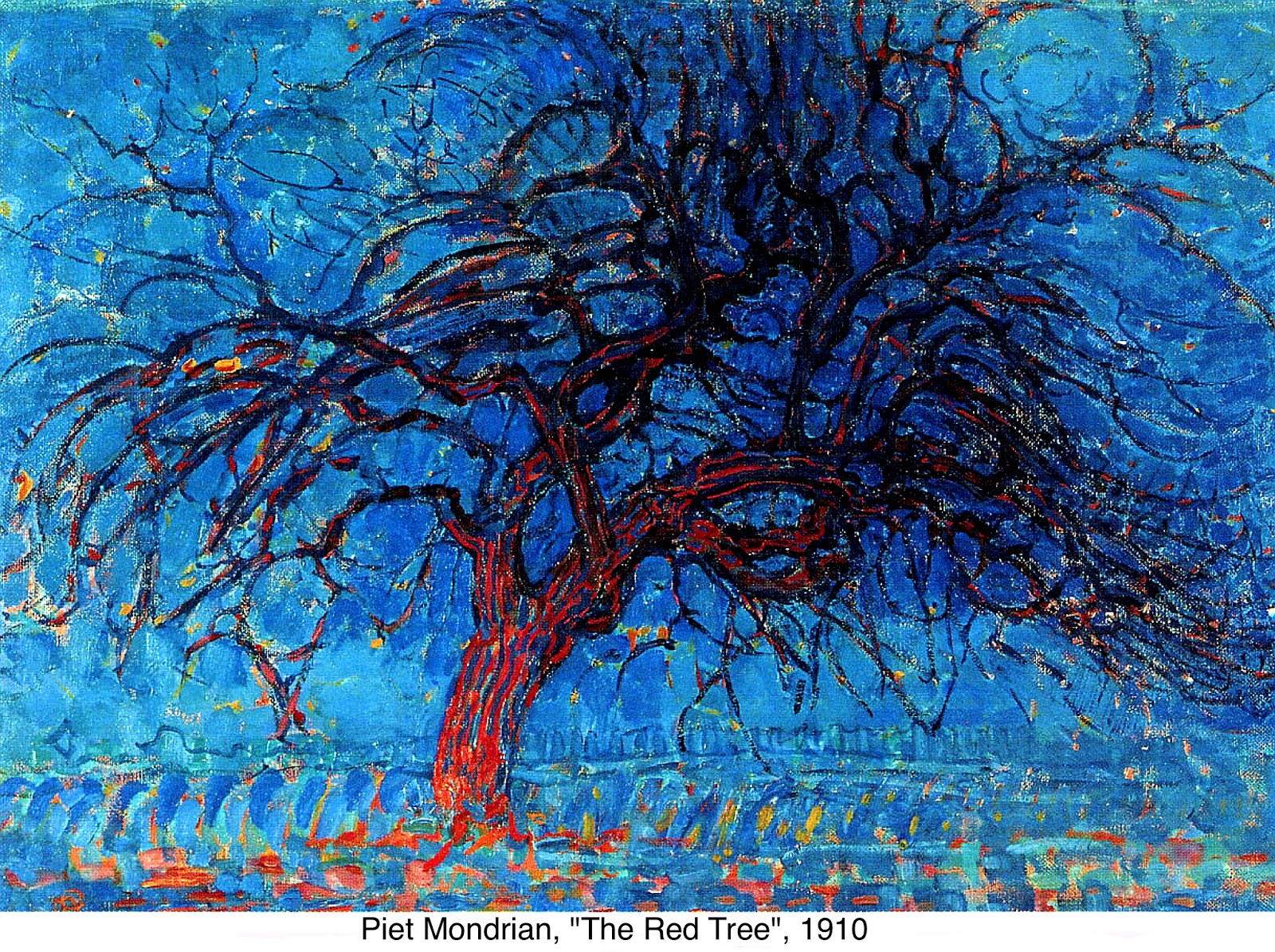 TECHNIQUE 2: Mondrian Trees - Oil Pastels with Baby Oil