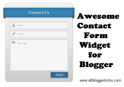 Awesome Contact Form Widget for Blogger