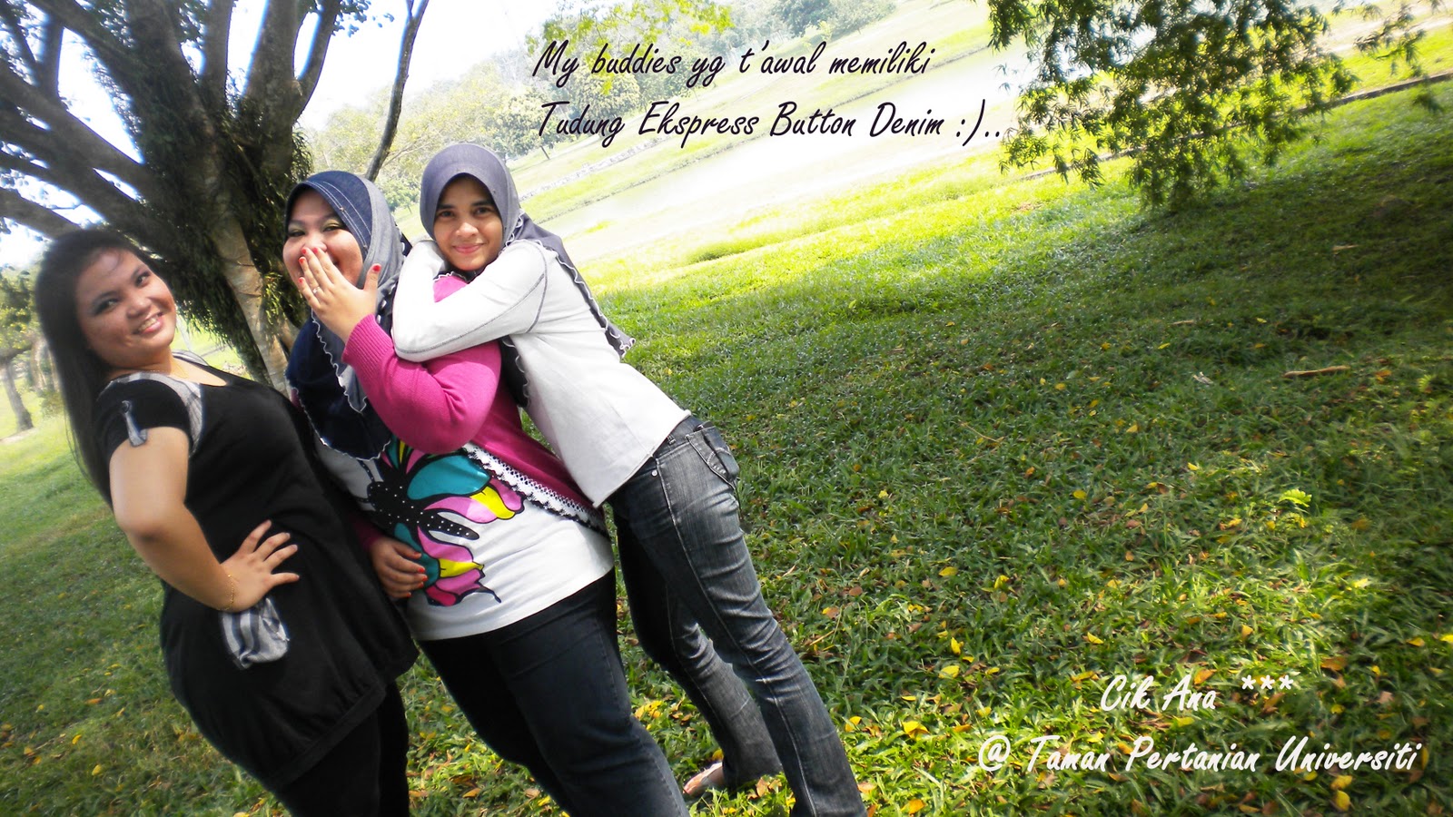 A2 shoppe: Tudung Ekspress Button Denim & Tudung Renda