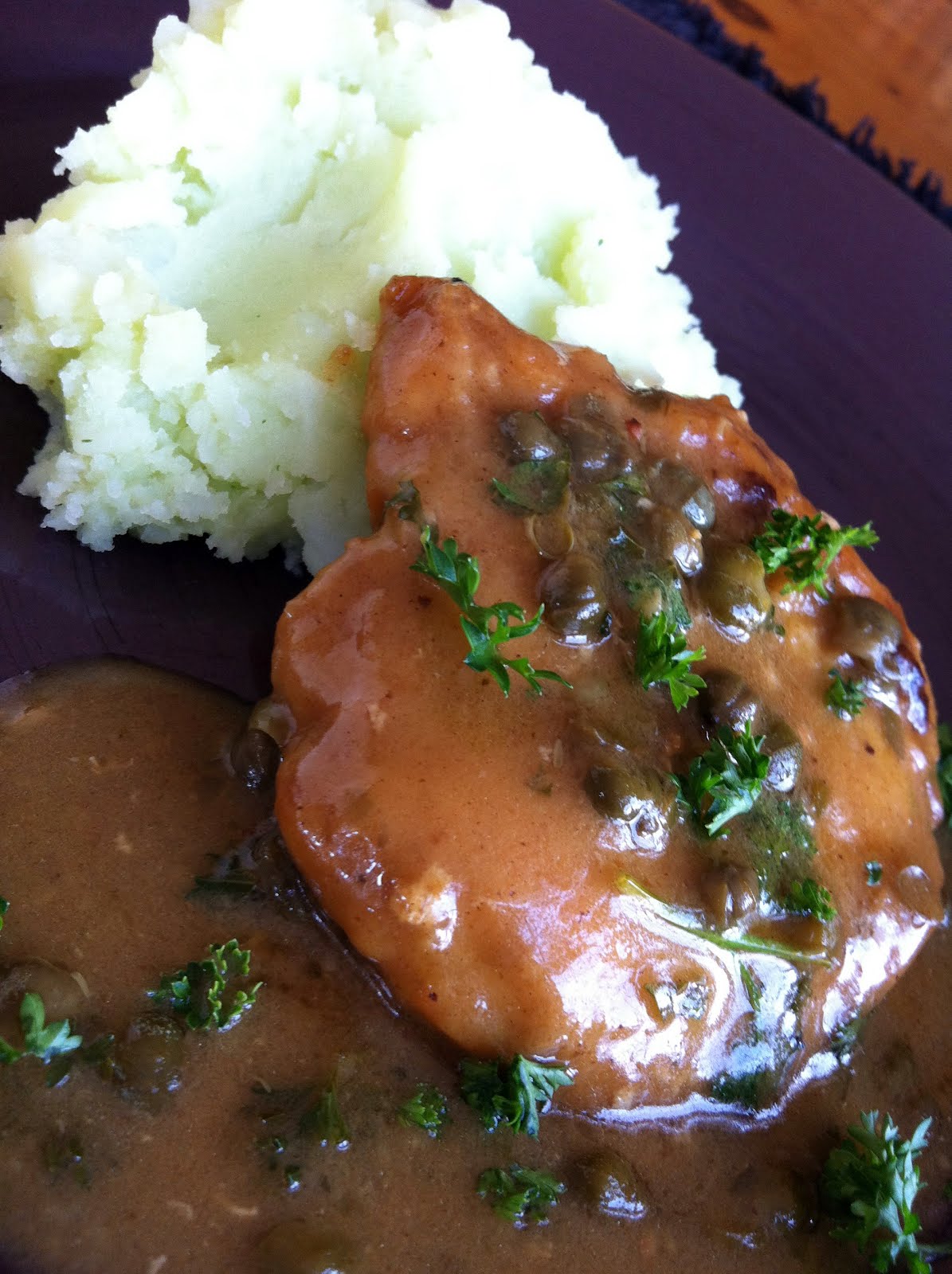 Chicken Picatta with Scallion Parsley Mashed Potatoes - The Kitchen McCabe