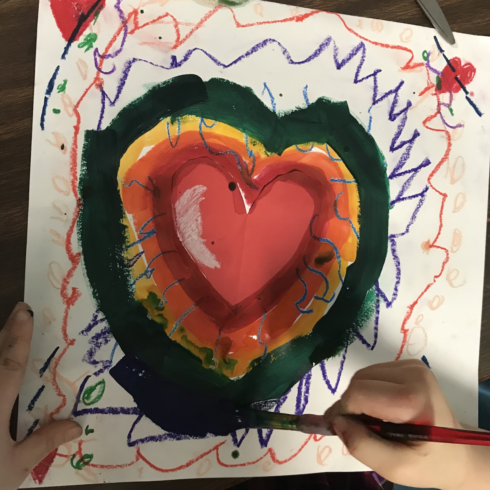 Elements of the Art Room: Kindergarten Radiating Design Hearts