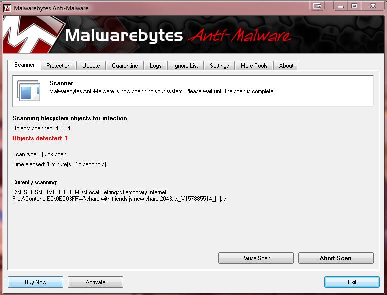 WINDOWS HELP: How to scan computer from Anti malware bytes.