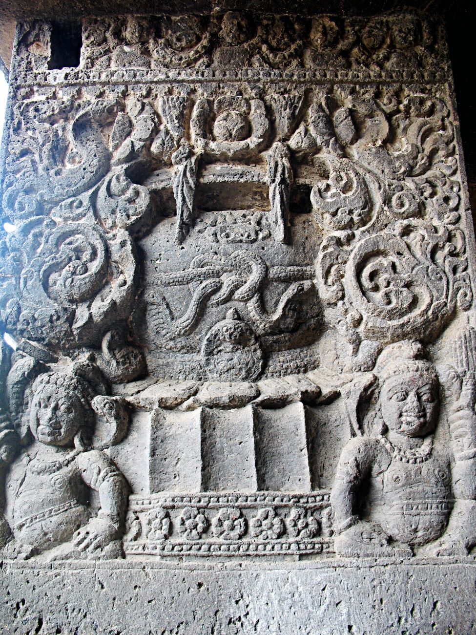 Stock Pictures: Ellora Temple Pillar Carvings