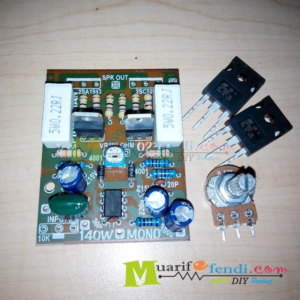 JUAL KIT Power Amplifier OCL MONO 140Watt SPIDERMAN | Your Diy Partner