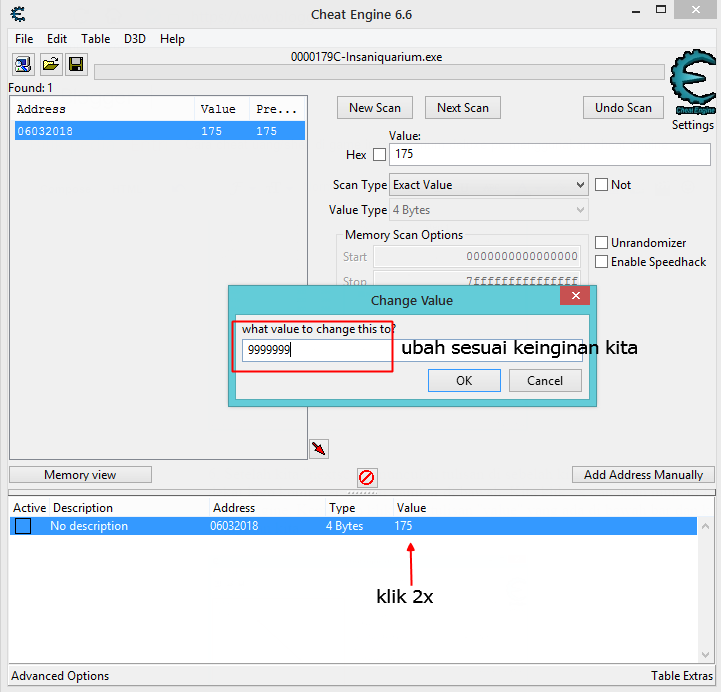 Bilik pedia: Cara cheat uang/shell di game insaniquarium deluxe pc menggunakan cheat engine