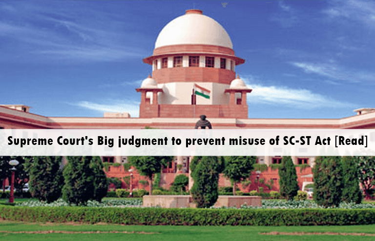 Supreme Court's Big judgment to prevent misuse of SC-ST Act [Read]