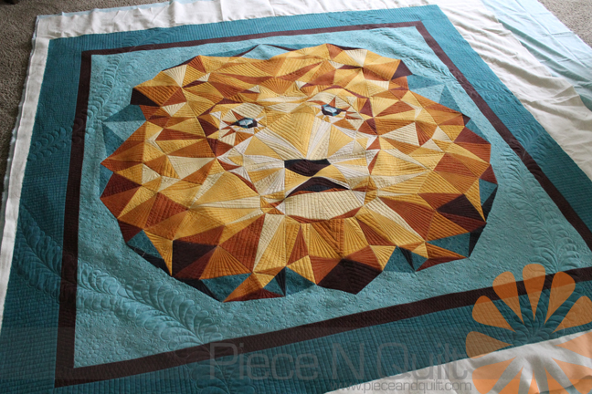 Piece N Quilt: The Lion Quilt - Custom Machine Quilting by Natalia ...