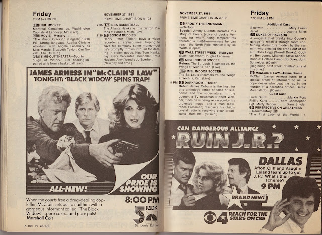 Garage Sale Finds: What was on TV November 21st through 27th, 1981