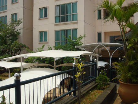 Atap Tenda Membrane and kanopy tenda : atap membrane selasar