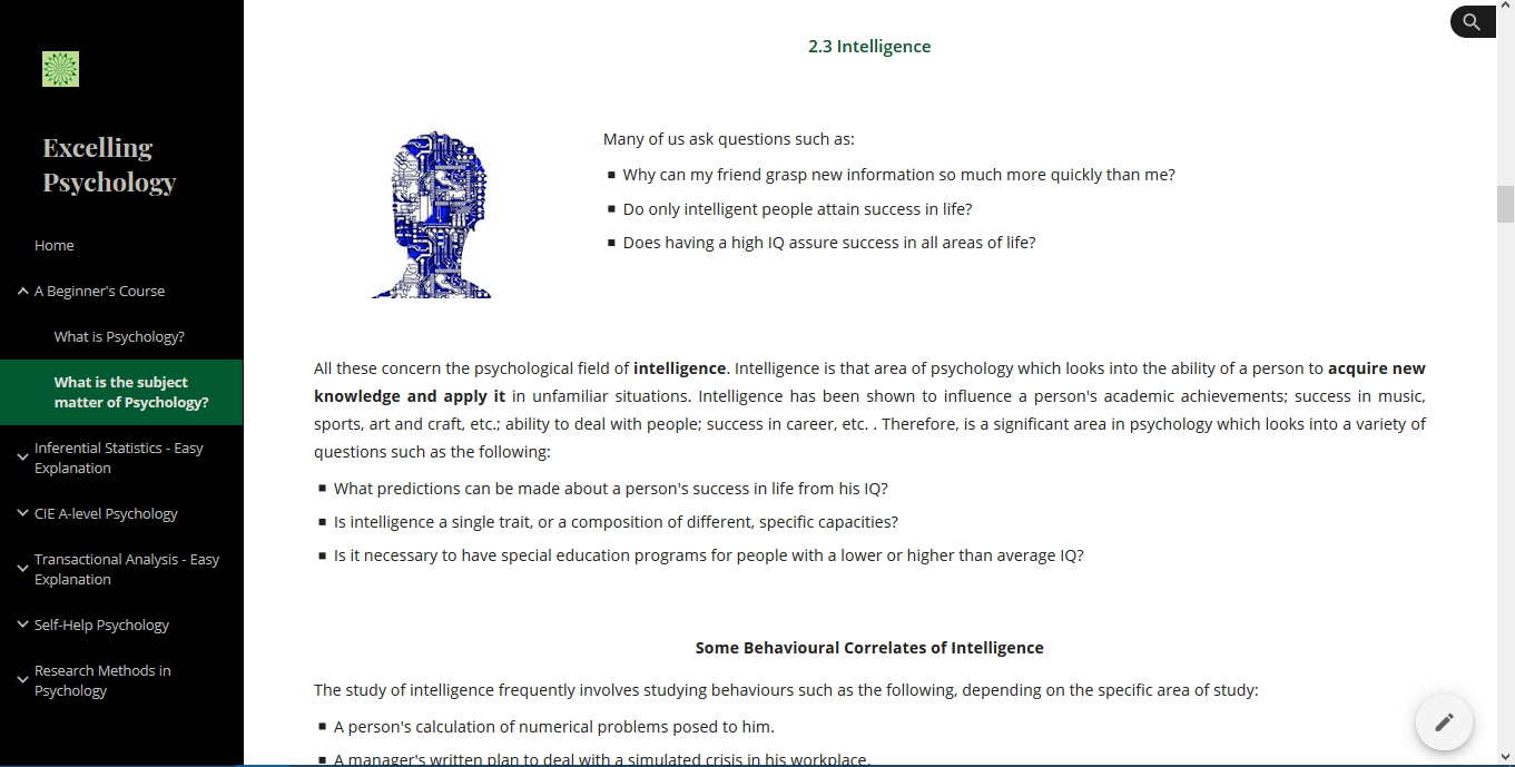 Learn Psychology for Beginners, a free course on the Excelling ...