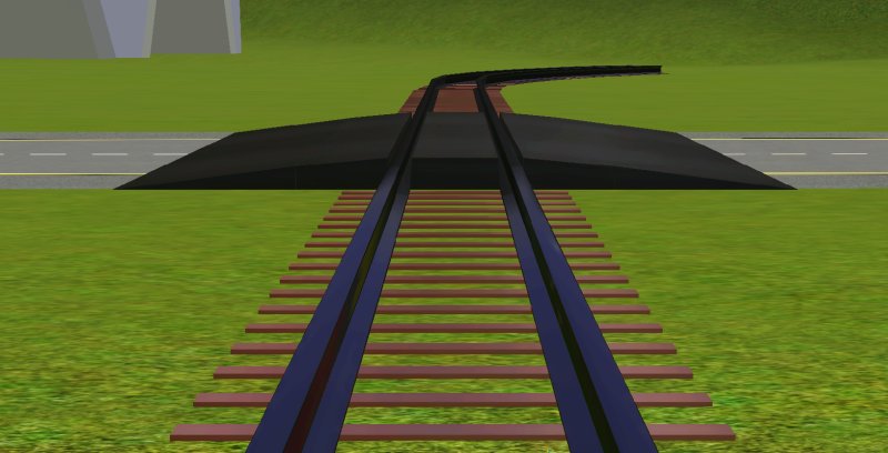 Simming in Magnificent Style: Railway line crossing ramp for CAW