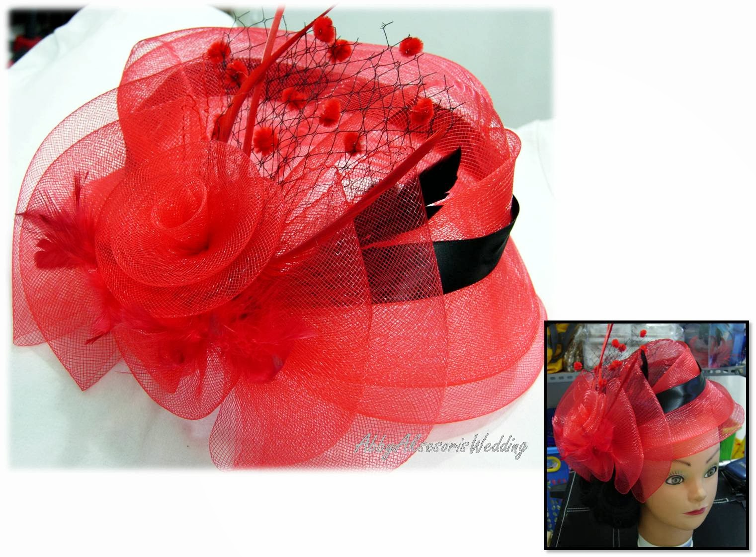 AbbyAksesorisWedding.com: Headpiece Topi Jaring Ala Kerajaan Inggris