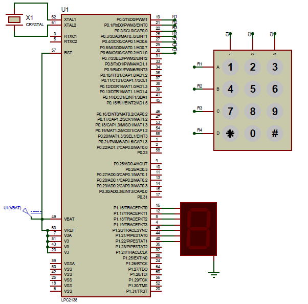 Code Bloges: Interfacing Keypad to ARM Microcontroller (LPC2148)