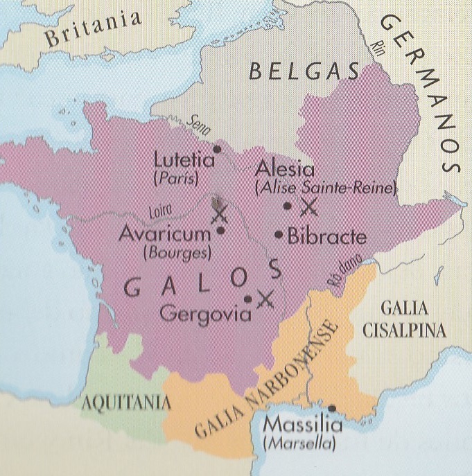APASIONADOS DEL IMPERIO ROMANO: MAPA DE LAS GALIAS DURANTE LAS ...