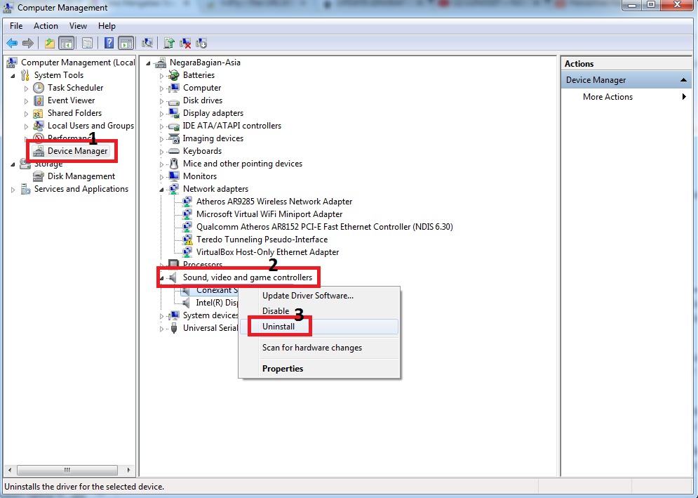 Cara Un-install Driver Sound Card di Laptop