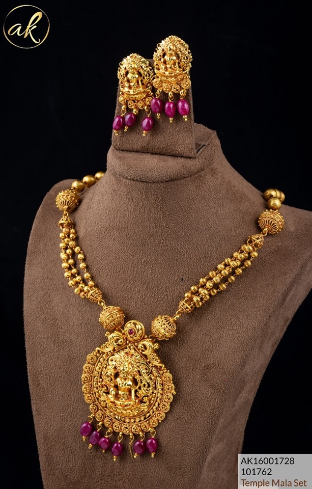 TEMPLE MALA SET / TEMPLE JEWELRY To place order watsp us on 8179399644..