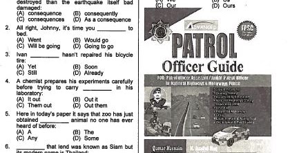 Patrol Officer In Motorway Police past papers- PPSC/FPSC/NTS/OTS