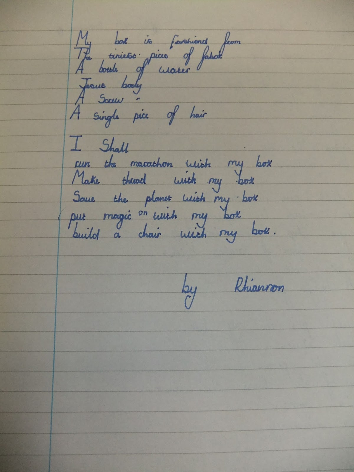 St. Clare's Class Blog: The Magic Box