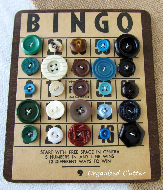 Bingo Cards, Buttons, & a Junky Little Drawer - Organized Clutter