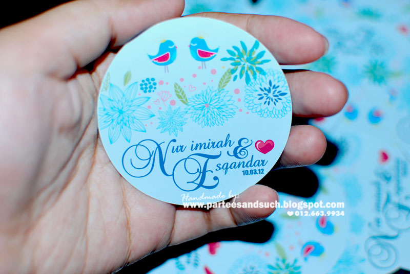 ParTeeS: Wedding Doorgift Sticker