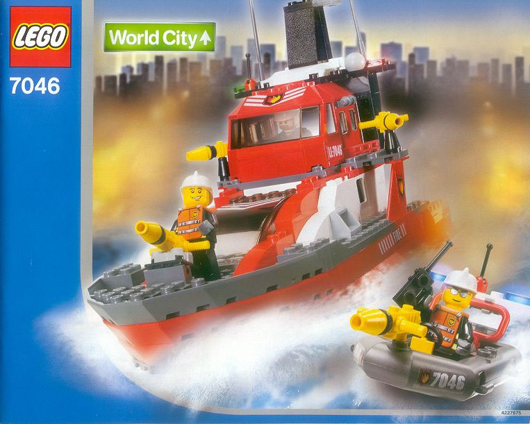 lubo creative bricks: ENLIGHTEN #906 - WATER SPRAY FIRE BOAT