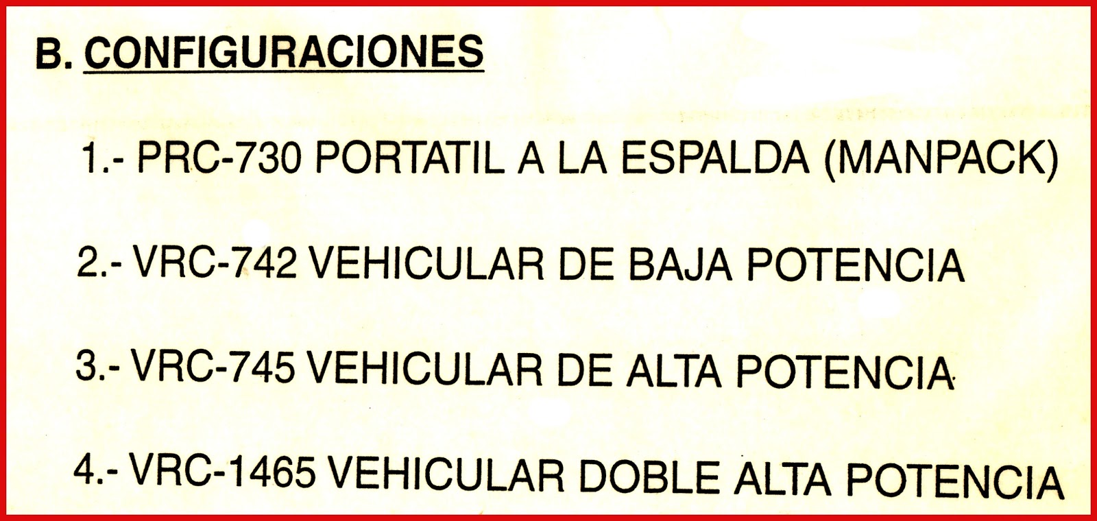 MEMORÁNDUM DEL ÚLTIMO SOLDADO PATRIOTA: EQUIPO DE RADIO VHF-FM/PRC-730V ...