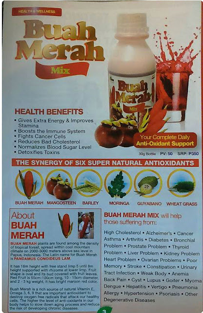 Organic Way of Living: Buah Merah Mix Health Benefits