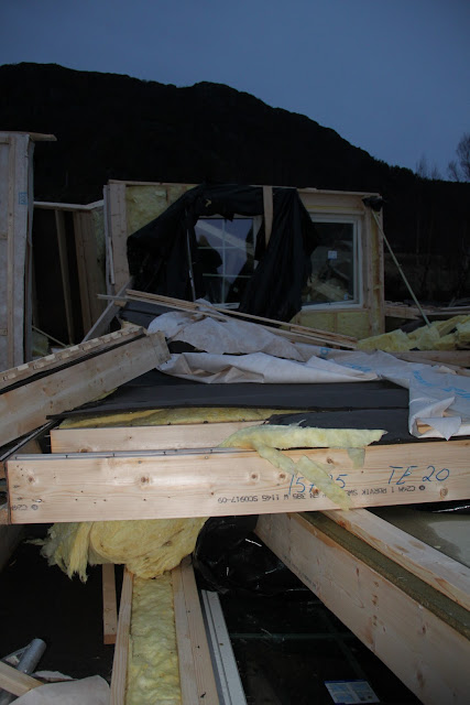 Fru Rosas Hjem: Trist syn etter orkanen Dagmar har vært innom