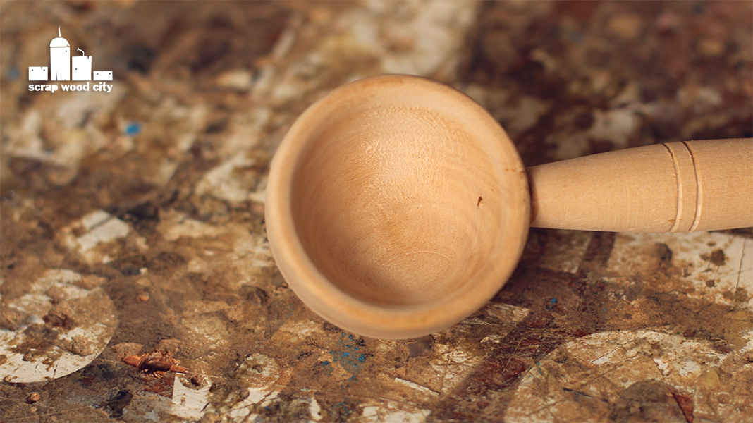 scrap wood city: How I made my first wood turned spoon