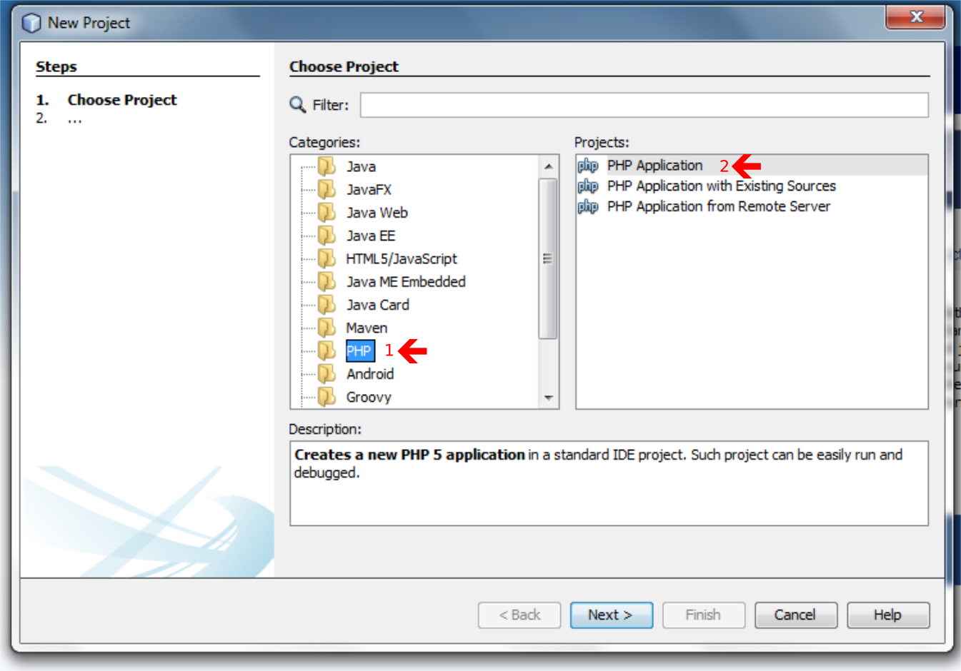 Working with PHP in NetBeans 8.1 using WampServer