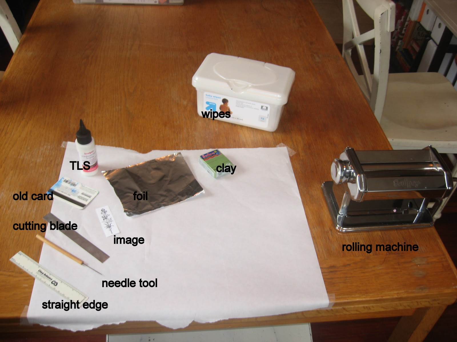 Kara Paints: Tutorial: embedding paper in polymer clay