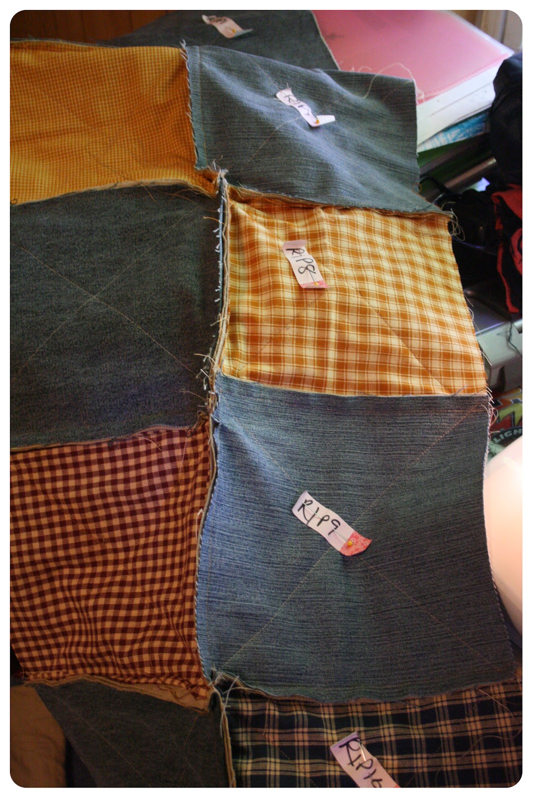 Denim and Homespun Rag Quilt Tutorial Part 4 | Bull Rock Barn and Home