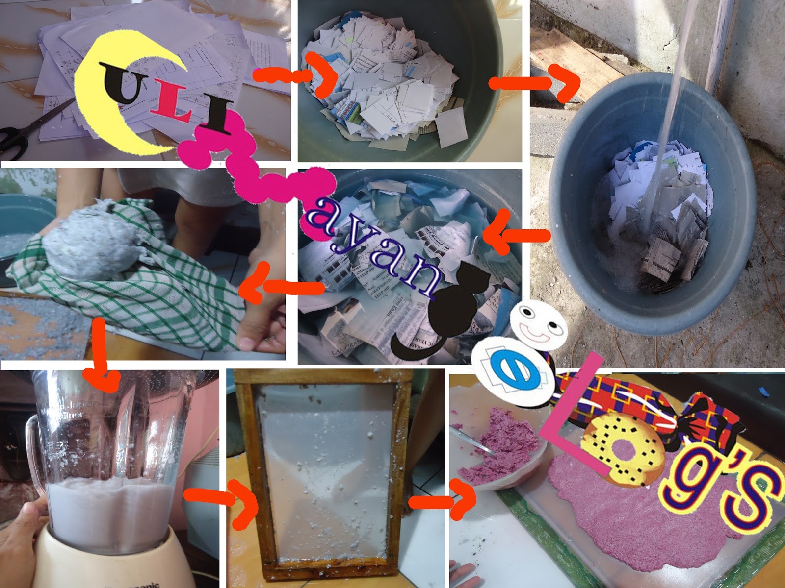 uli mayang: HOW TO RECYCLING PAPER / cara daur ulang kertas