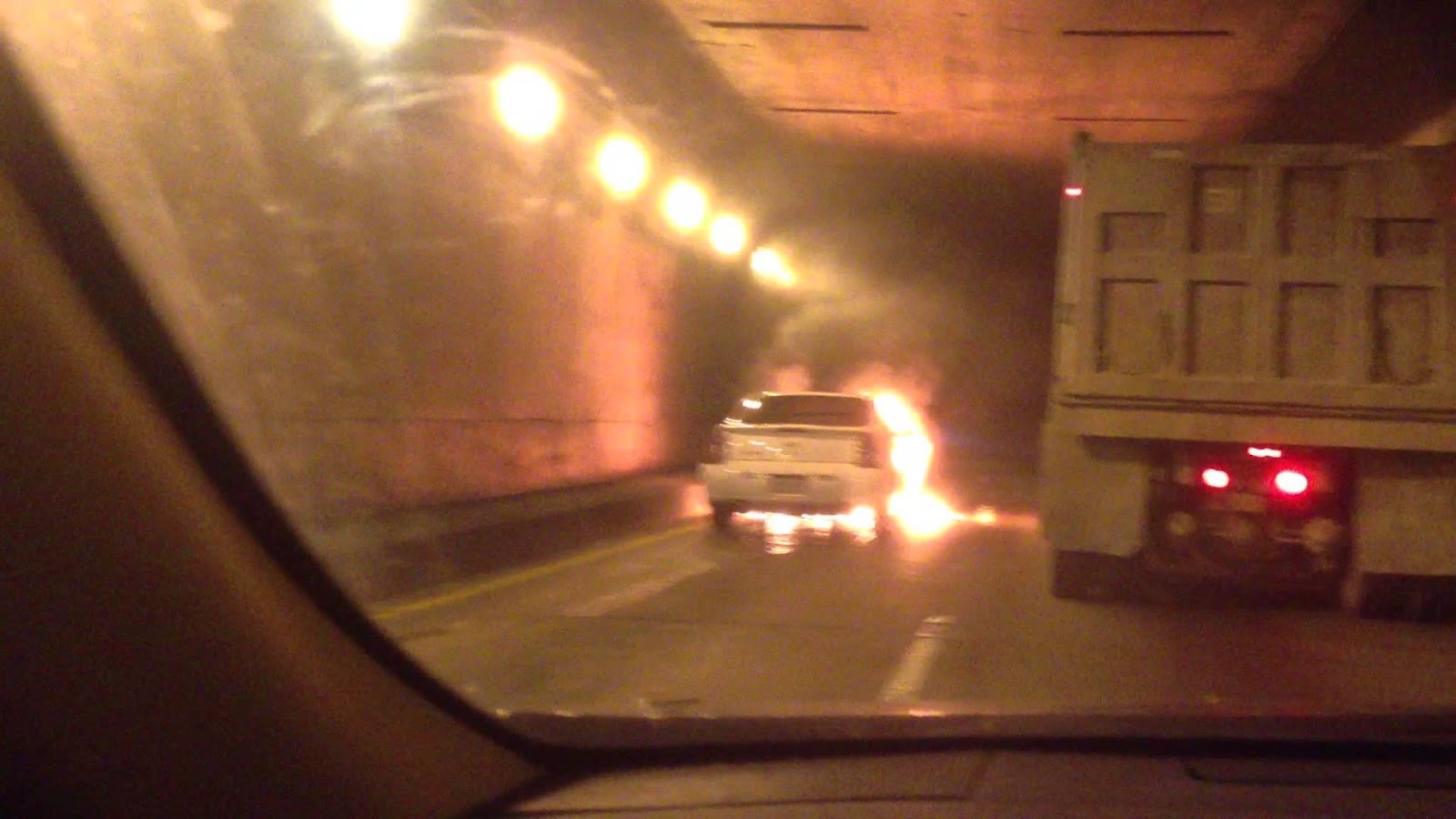 You are driving through a tunnel. Your vehicle catches fire. What ...