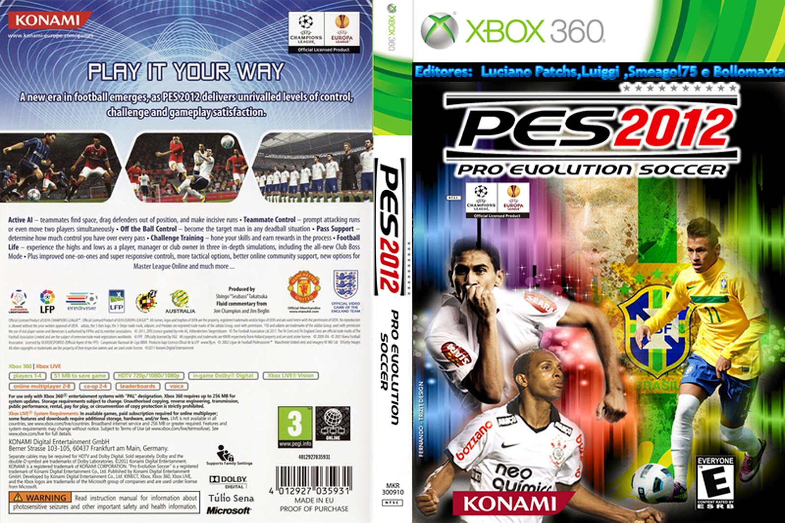 ULTIMATE CAPAS: PES - Pro Evolution Soccer 2012 - Capa + Label