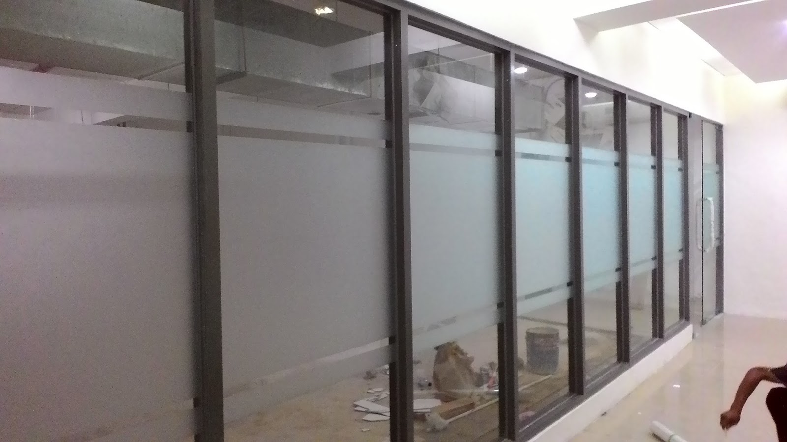 Stiker Kaca Kantor ~ Sandblast motif