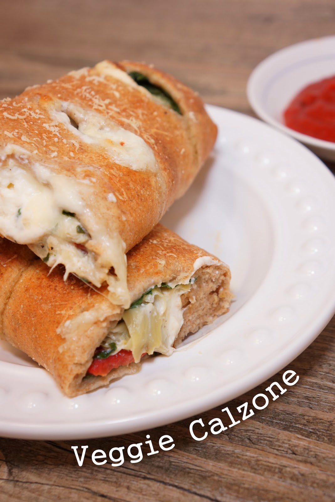 Veggie Calzone - total time 35 minutes - Alley's Recipe Book