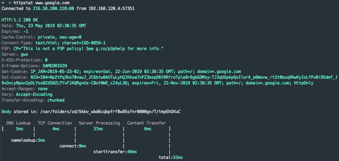 Chrispad: httpstat - curl statisticsmade simple