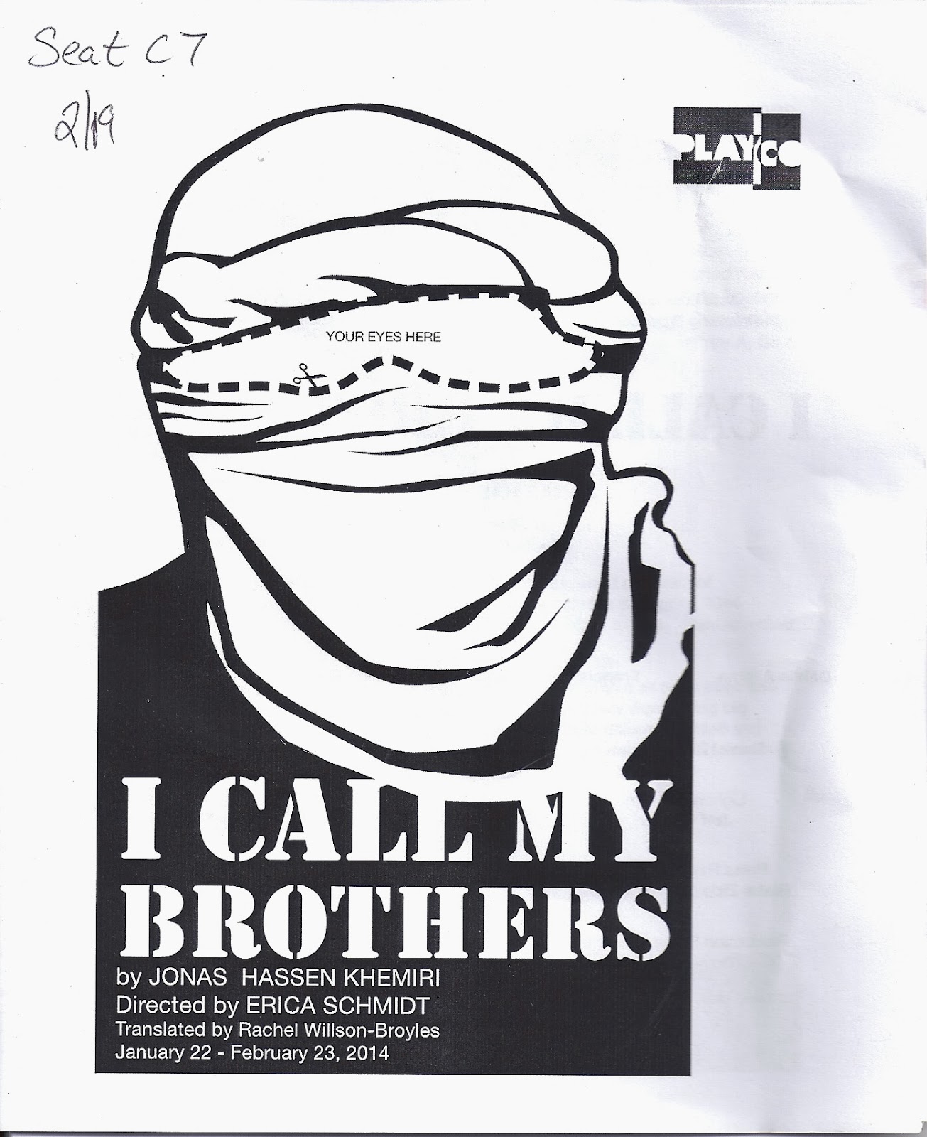 THEATRE'S LEITER SIDE: 227. Review of I CALL MY BROTHERS (February 19 ...