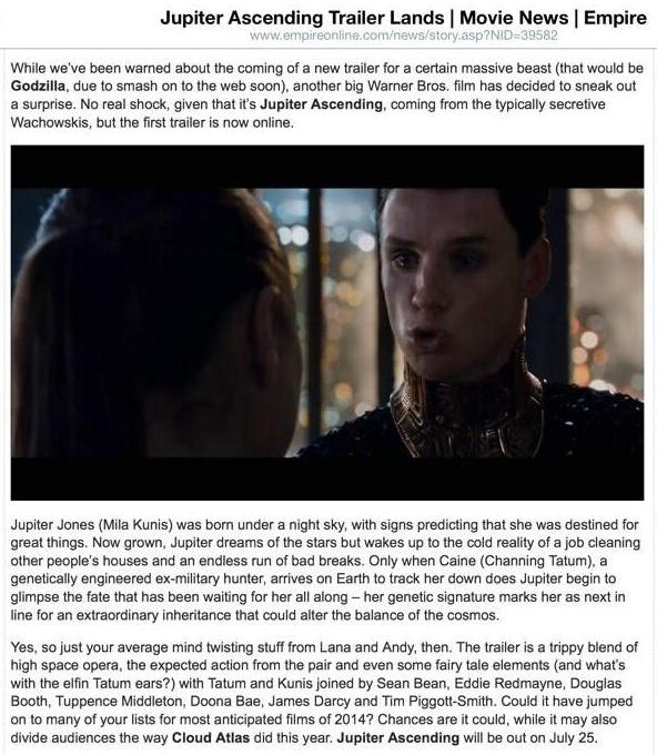 Addicted to Eddie: Jupiter Ascending - First Official Trailer