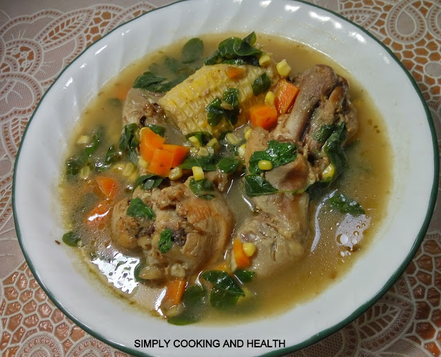 Simply Cooking and Health: Chicken drumstick soup with moringa leaves