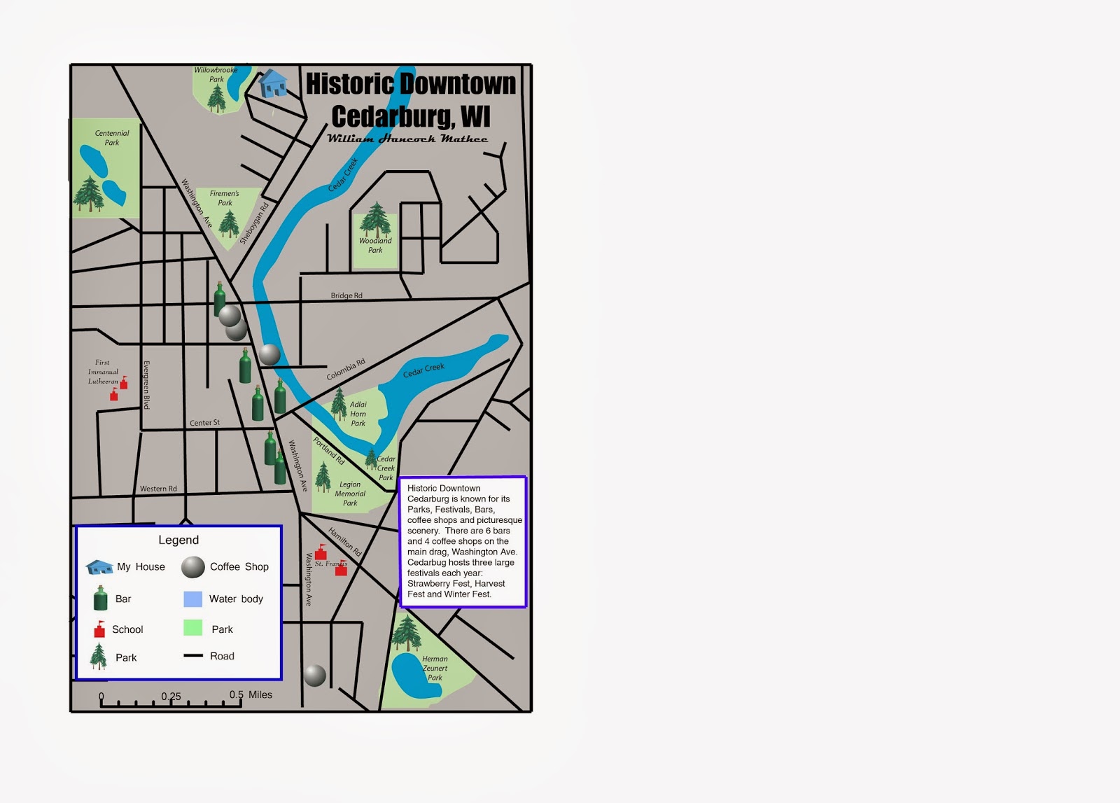 Geography 200 - matheewh: Reference Map of Hometown