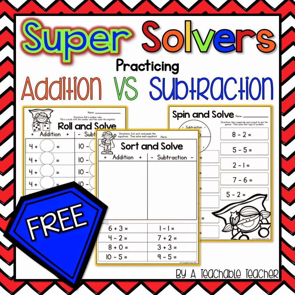 The Primary Pack: Addition & Subtraction Freebies